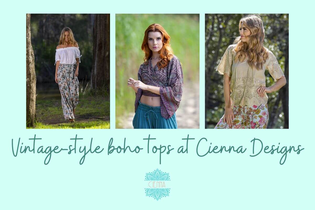 Vintage-Style Boho Tops at Cienna Designs