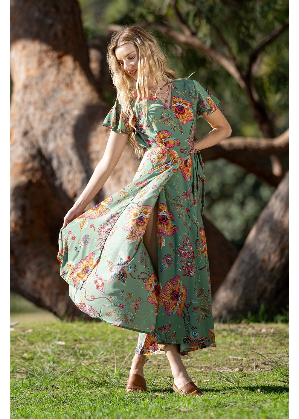 Posey S/Sleeve Wrap Dress – Cienna Designs