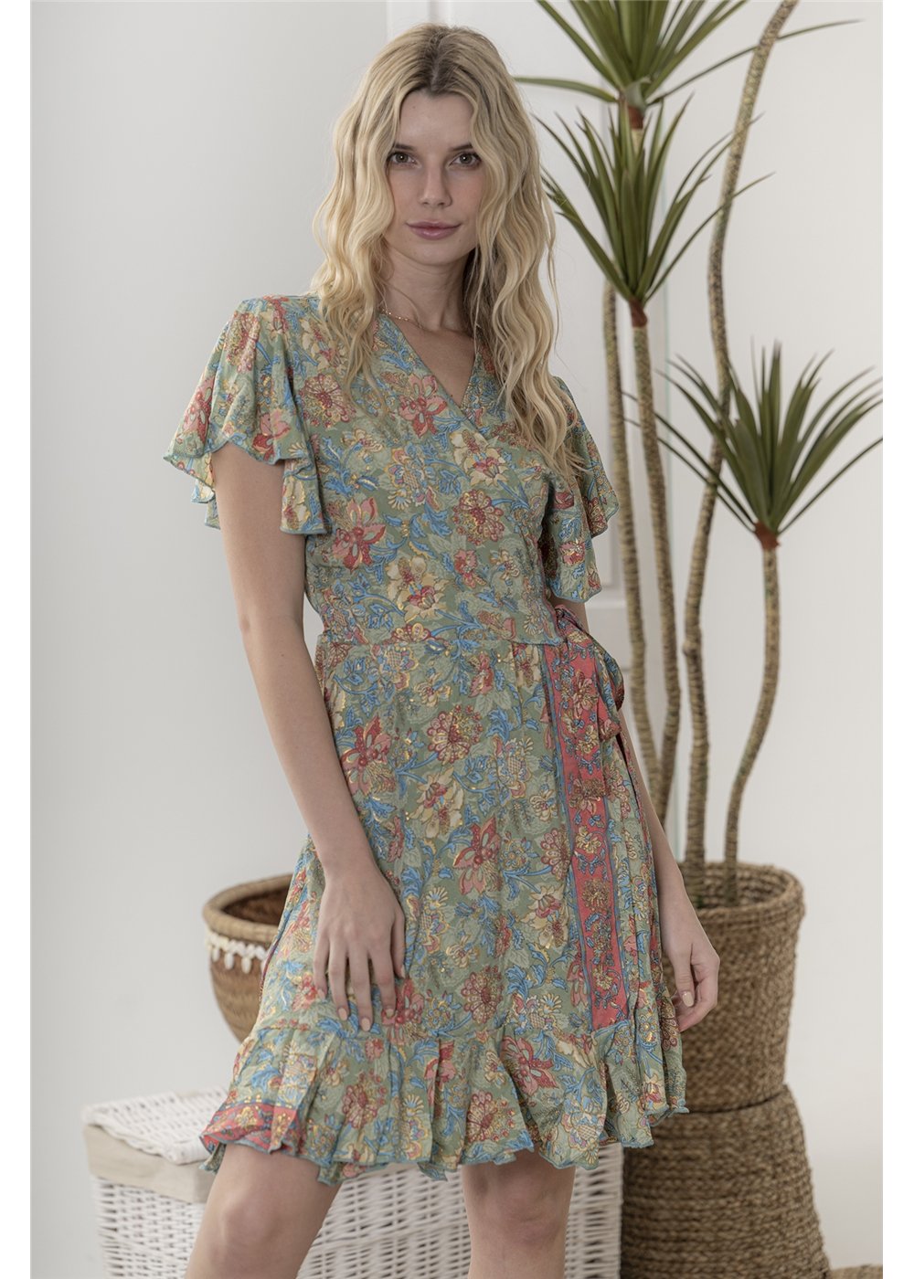 Vea Short Wrap Dress – Cienna Designs