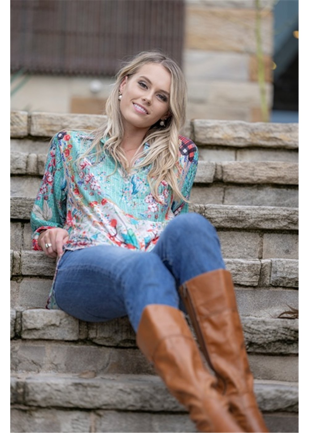 Western Silk blend shirt - Western – Cienna Designs