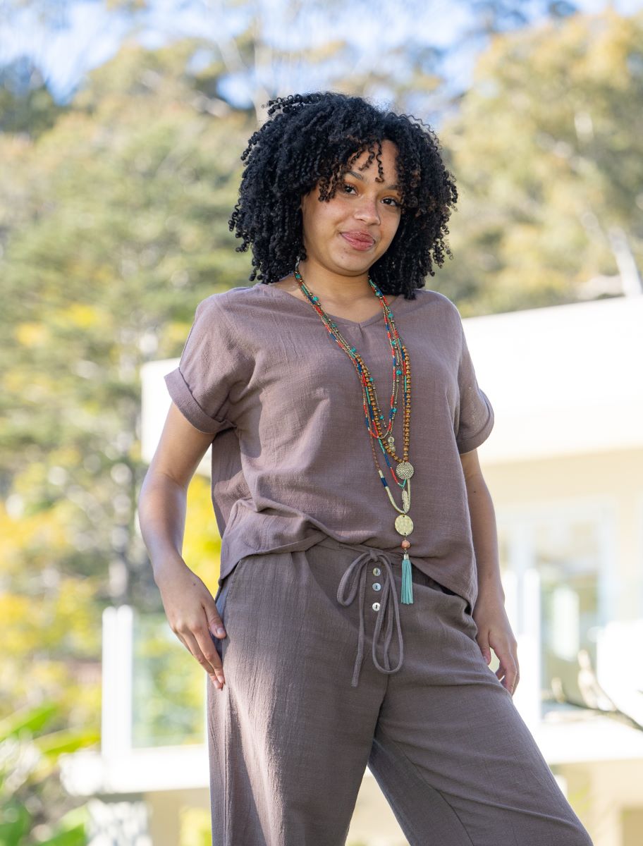 Elea Top - Chocolate – Cienna Designs